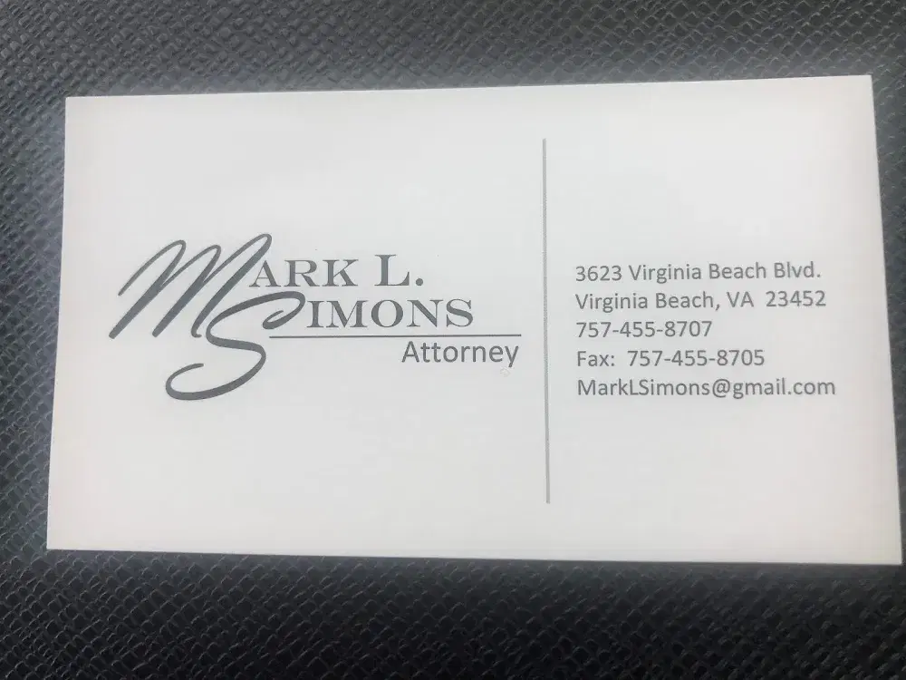 The Law Office of Mark L. Simons, P.C. in Virginia Beach, VA - 33 Reviews